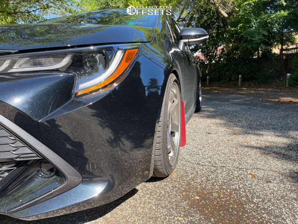 2021 Toyota Corolla with 18x8.5 35 AVID1 AV6 and 225/40R18 Dunlop Sp ...