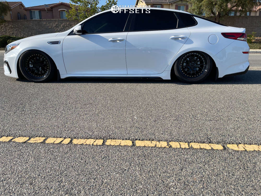 2019 Kia Optima with 18x8.5 35 Aodhan Ds06 and 245/40R18 Yokohama Advan ...