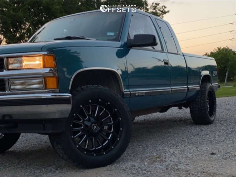 1997 Chevrolet K1500 with 20x10 -24 American Offroad A105 and 33/12 ...
