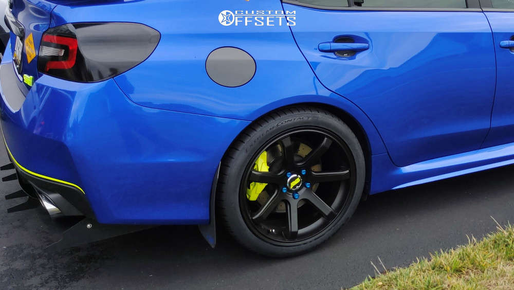 2019 Subaru WRX STI with 19x9.5 40 Mach M7 and 265/35R19 Continental ...