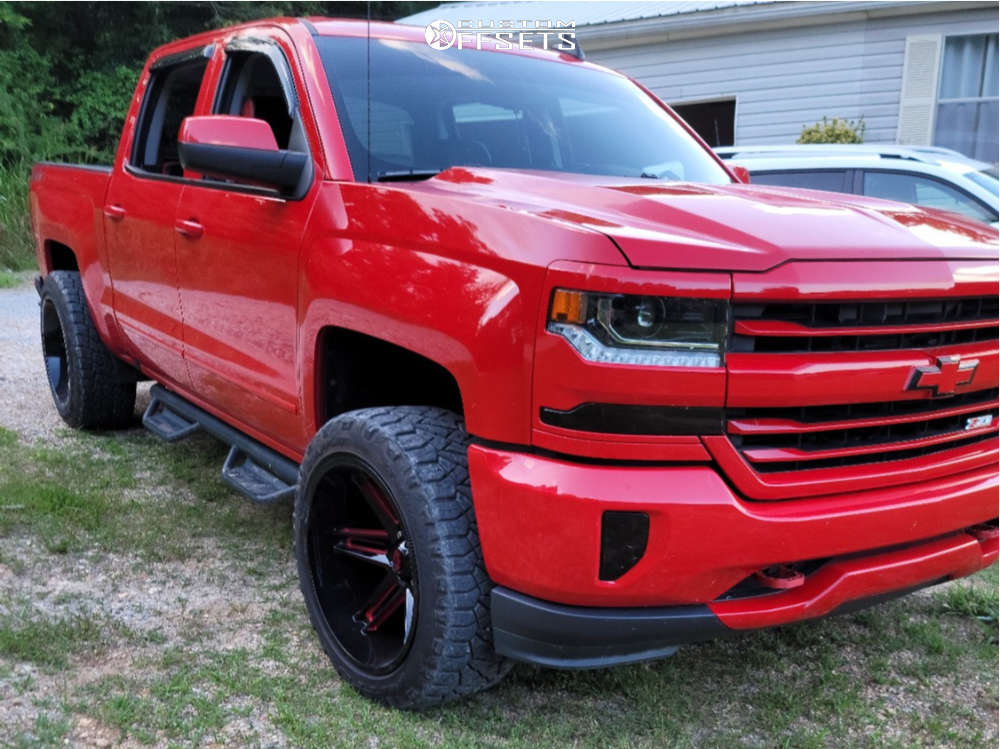2018 Chevrolet Silverado 1500 with 22x12 -51 Vision Razor and 285/55R22 ...