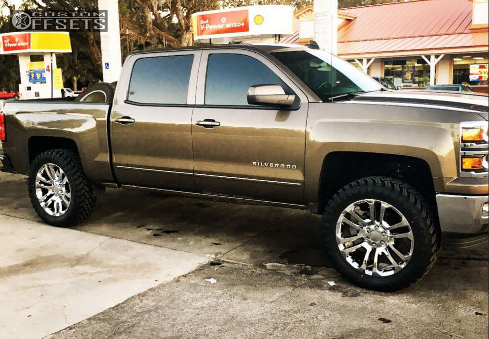 2015 Chevrolet Silverado 1500 with 22x9 24 OE Performance 158 and 35/12 ...