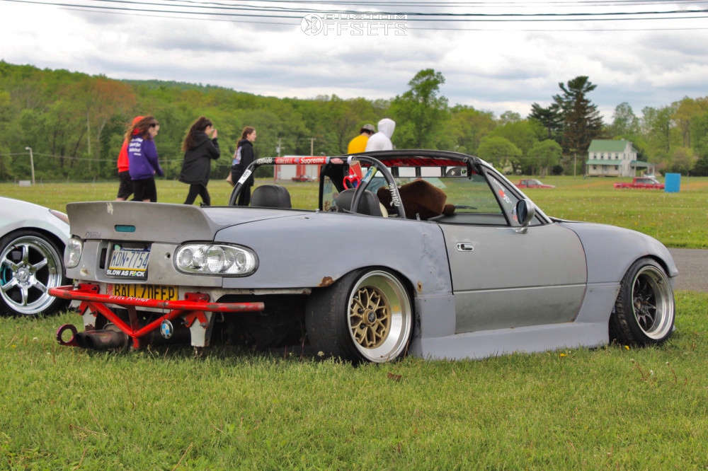 1990 Mazda MX-5 Miata with 15x9 0 Rota Alecia and 195/45R15 Toyo Tires ...