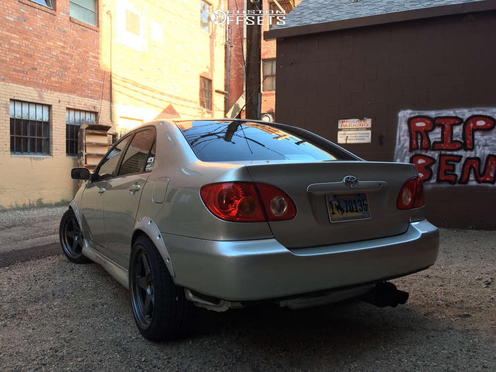 2003 Toyota Corolla with 18x9 12 Kansei Knp and 235/40R18 Nitto Motivo ...