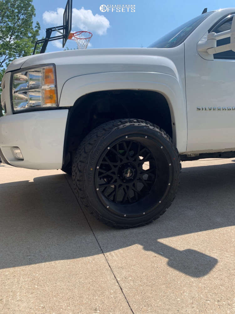 2009 Chevrolet Silverado 1500 with 22x12 -51 Vision Rocker and 33/12 ...