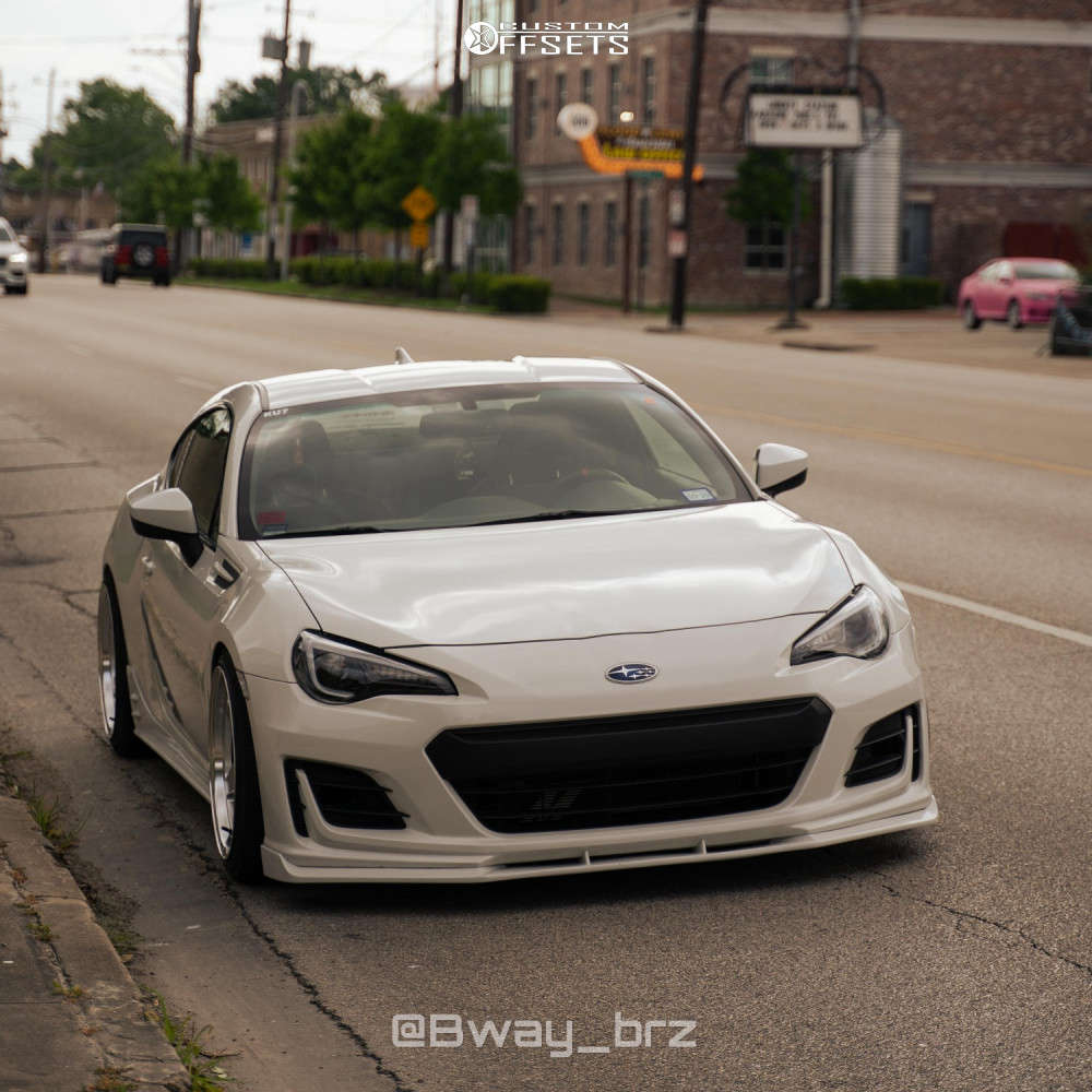 2015 Subaru BRZ with 18x9.5 22 Kansei KNP and 225/40R18 Hankook Ventus ...
