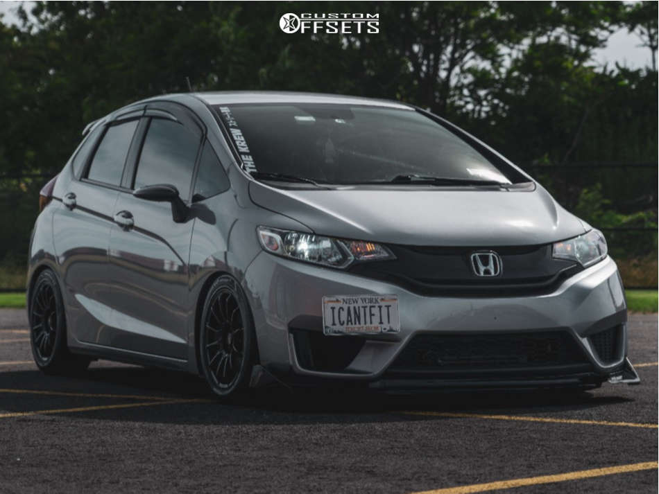 2017 Honda Fit with 15x7 35 Konig Dial In and 195/55R15 Firestone ...