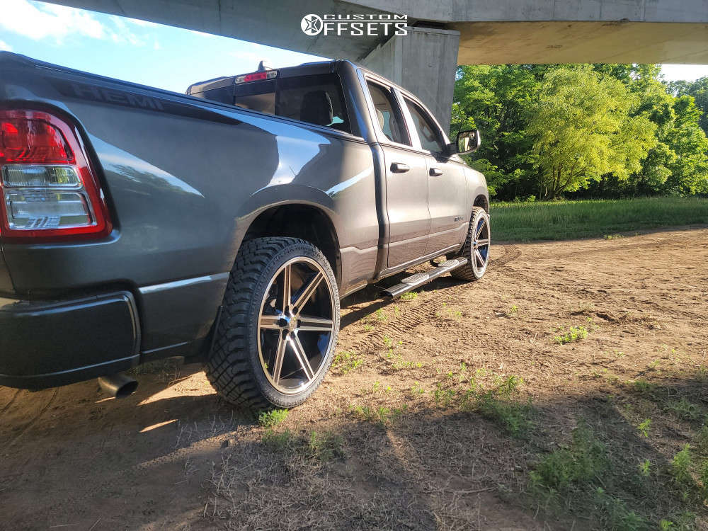 2019 Ram 1500 with 24x10 24 Eclipse Replica 248 and 35/11.5R24 Atturo ...
