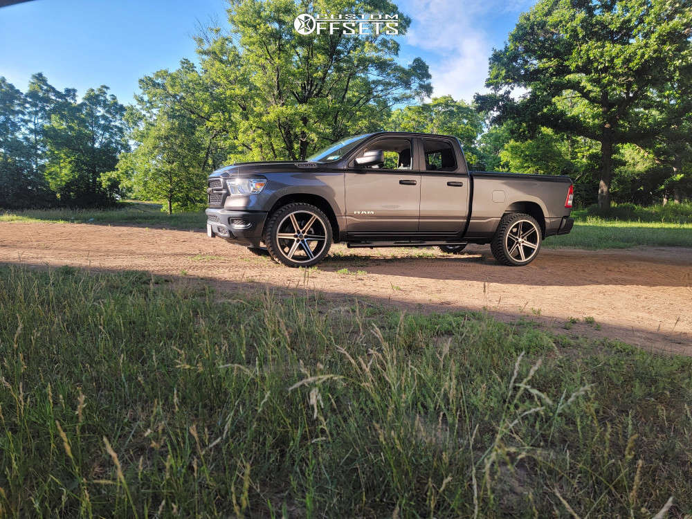 2019 Ram 1500 with 24x10 24 Eclipse Replica 248 and 35/11.5R24 Atturo ...