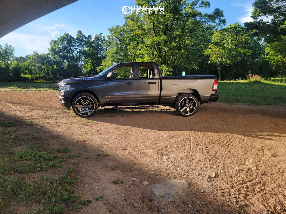2019 Ram 1500 with 24x10 24 Eclipse Replica 248 and 35/11.5R24 Atturo ...