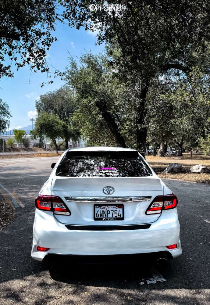 2012 Toyota Corolla with 18x8.5 35 Rotiform Blq and 225/40R18 Yokohama ...
