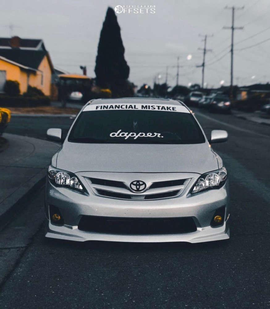 2013 Toyota Corolla with 18x9.5 30 ESR Cs11 and 225/40R18 Federal SS595 ...