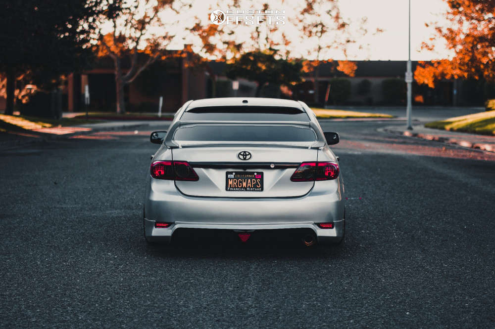 2013 Toyota Corolla with 18x9.5 30 ESR Cs11 and 225/40R18 Federal SS595 ...
