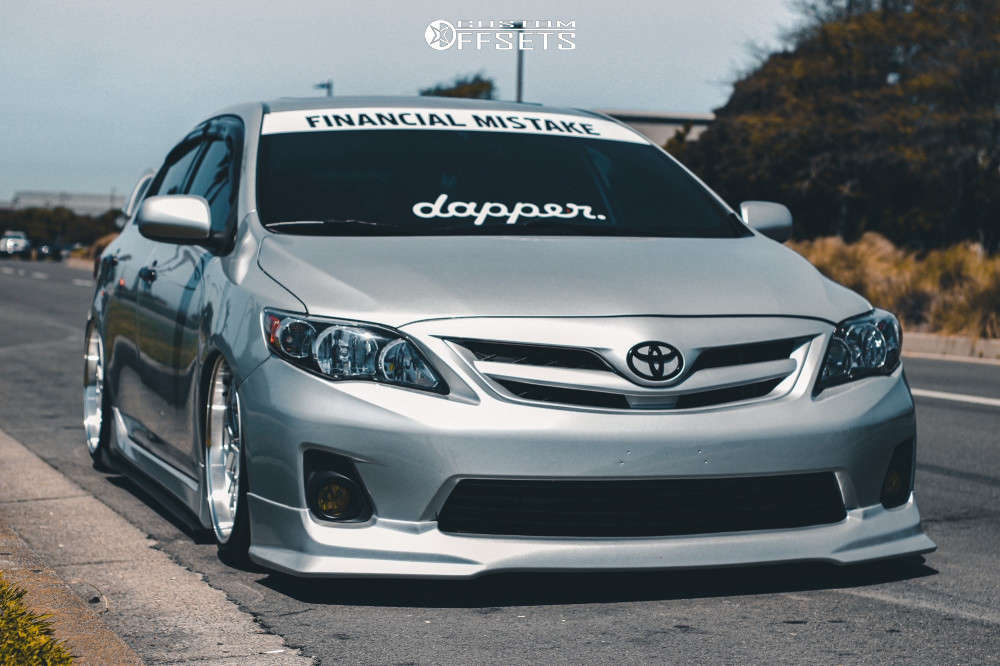 2013 Toyota Corolla with 18x9.5 30 ESR Cs11 and 225/40R18 Federal SS595 ...