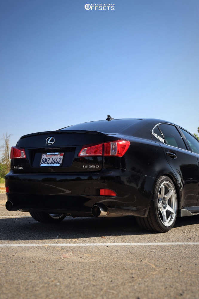 2011 Lexus IS350 with 18x8.5 38 Enkei Ts-5 and 235/40R18 Yokohama Advan ...