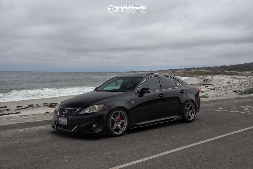 2011 Lexus IS350 with 18x8.5 38 Enkei Ts-5 and 235/40R18 Yokohama Advan ...