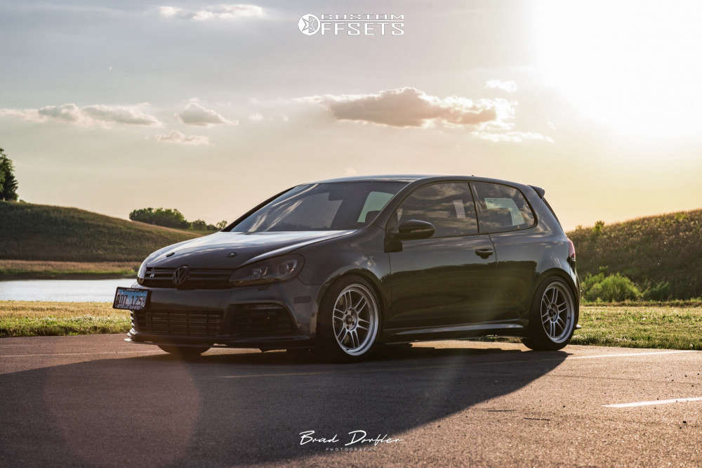 2012 Volkswagen Golf R with 18x9.5 35 Enkei Rpf1 and 225/40R18 Falken ...