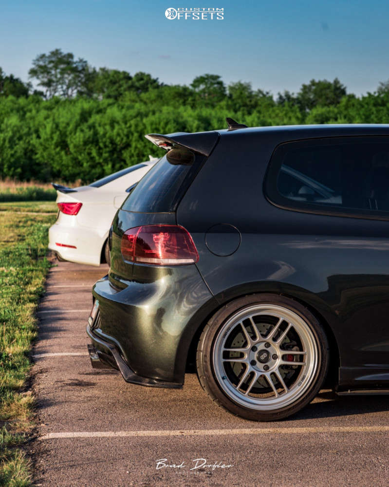 2012 Volkswagen Golf R with 18x9.5 35 Enkei Rpf1 and 225/40R18 Falken ...