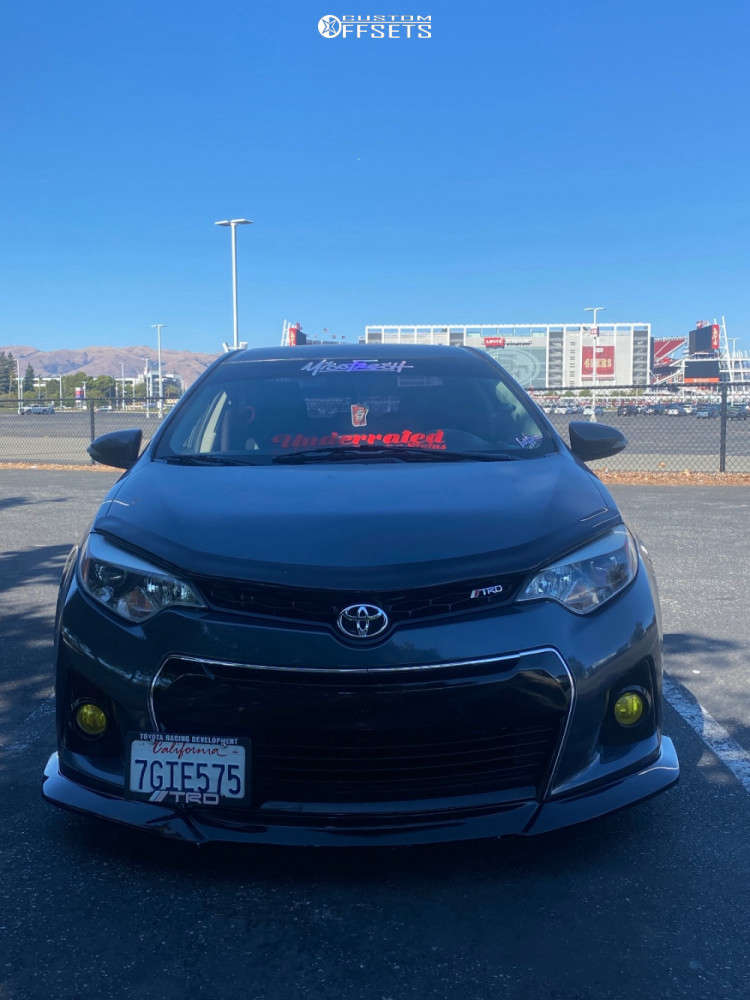 2014 Toyota Corolla with 18x9.5 35 Motegi Mr152 and 225/40R18 ...
