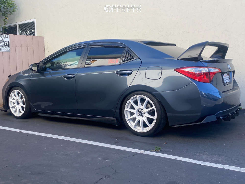 2014 Toyota Corolla with 18x9.5 35 Motegi Mr152 and 225/40R18 ...