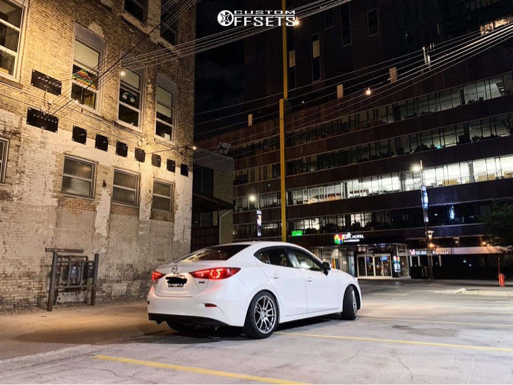 2016 Mazda 3 with 18x8.5 35 AVID1 AV32 and 235/40R18 Toyo Tires Extensa ...