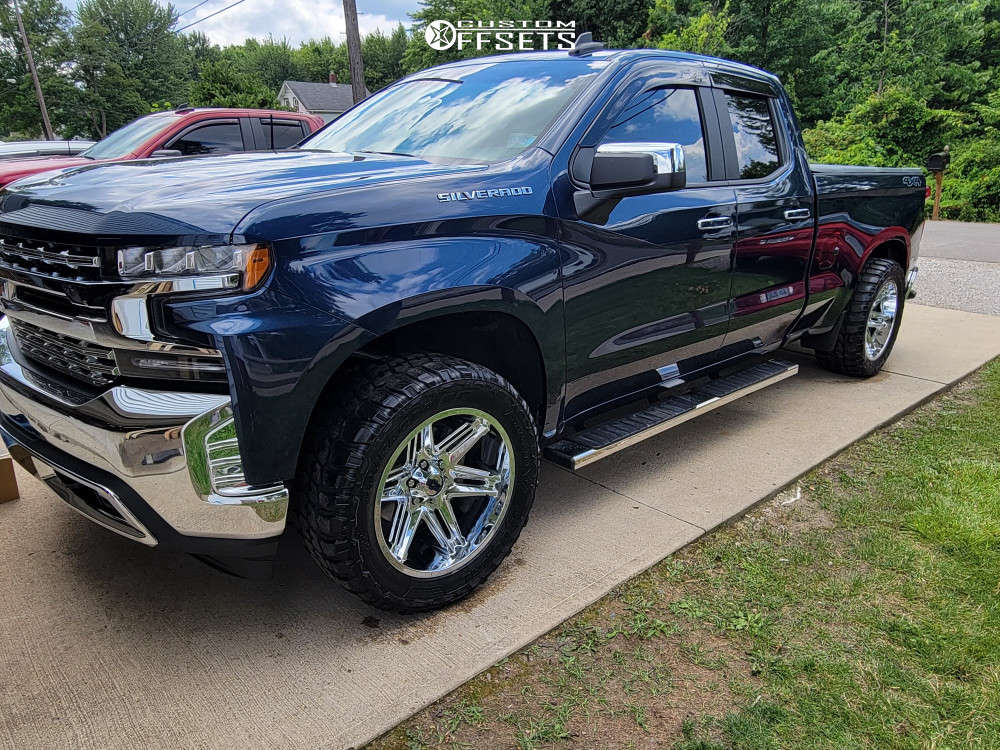 2020 Chevrolet Silverado 1500 with 20x10 -25 Vision Razor and 33/12 ...