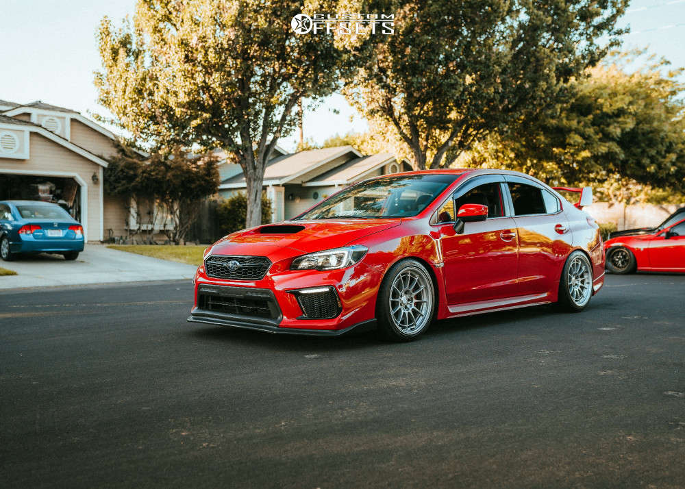 2020 Subaru WRX with 18x9.5 40 Enkei Nt03m and 255/35R18 Falken Azenis ...