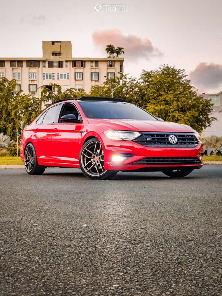 2019 Volkswagen Jetta with 19x8.5 42 Niche Vosso and 225/40R19 Petlas ...