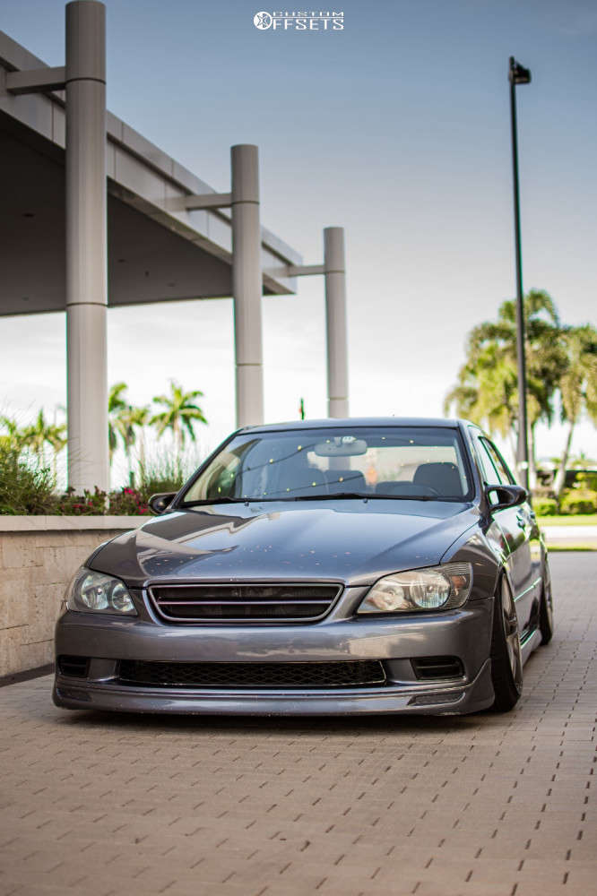 2005 Lexus IS300 with 17x9 22 Advan AVS Model V and 205/40R17 Accelera ...