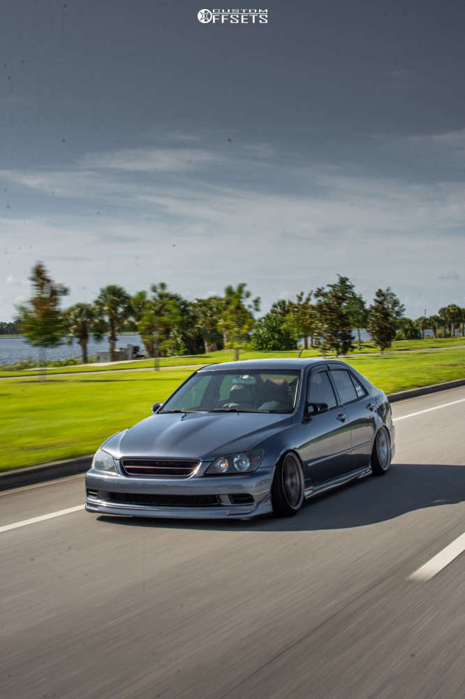 2005 Lexus IS300 with 17x9 22 Advan AVS Model V and 205/40R17 Accelera ...