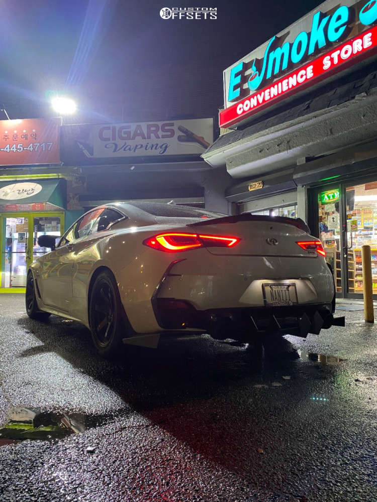 2017 INFINITI Q60 with 18x9.5 38 AVID1 AV6 and 275/40R18 Firestone ...