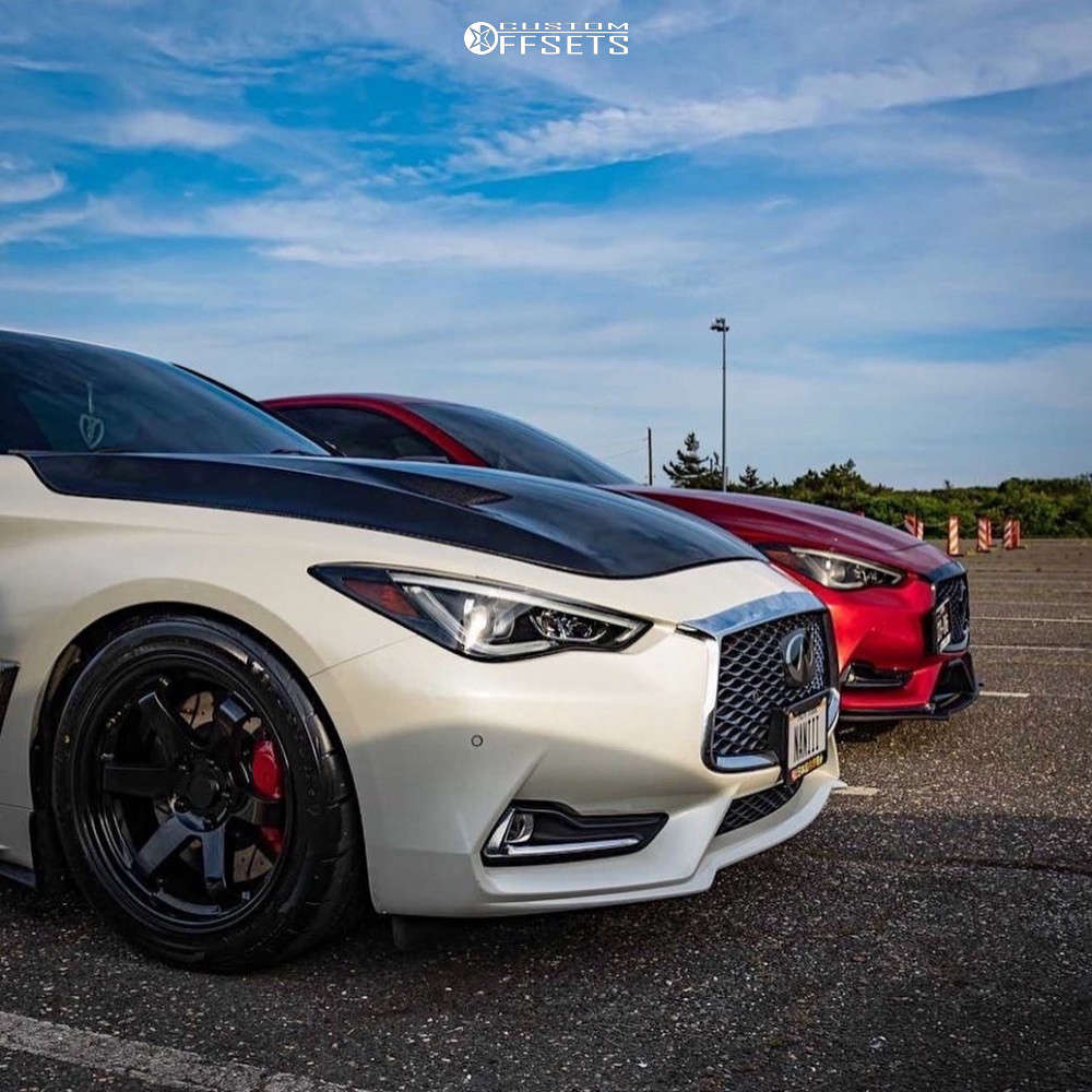 2017 INFINITI Q60 with 18x9.5 38 AVID1 AV6 and 275/40R18 Firestone ...