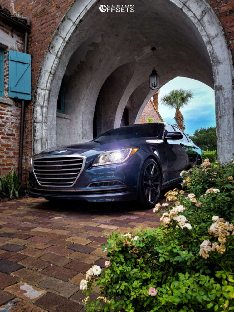 2015 Hyundai Genesis with 20x9 32 Stance SF09 and 255/35R20 Continental ...