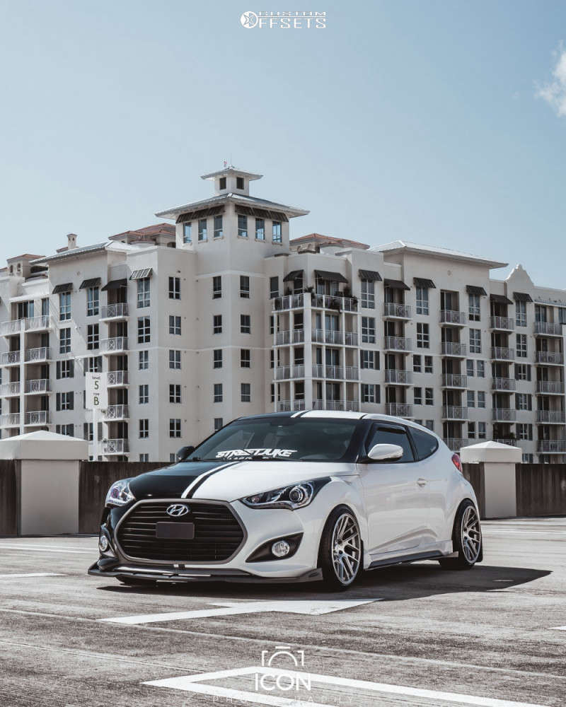 2016 Hyundai Veloster with 18x9.5 22 Anovia Elder and 225/40R18 ...
