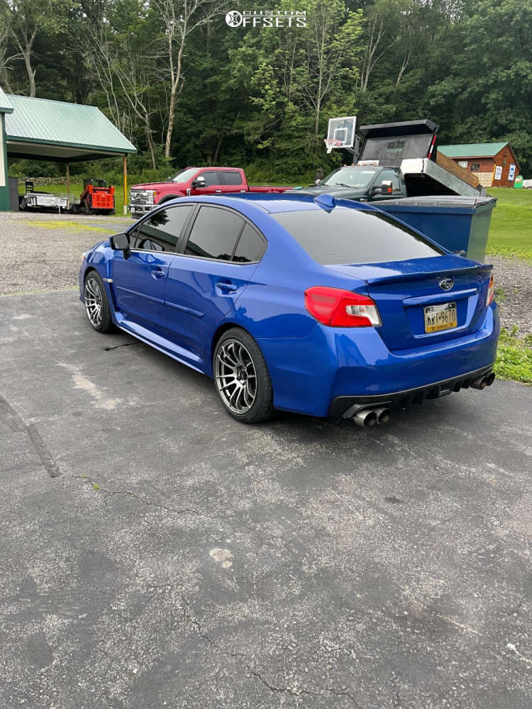 2015 Subaru WRX with 18x9.5 38 AVID1 AV20 and 245/45R18 Vercelli Strada ...
