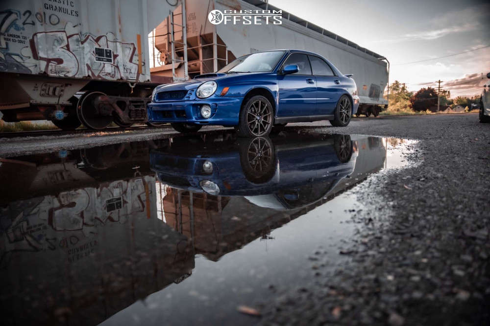 2002 Subaru WRX with 18x9 25 Sparco Assetto Gara and 225/40R18 Hankook ...