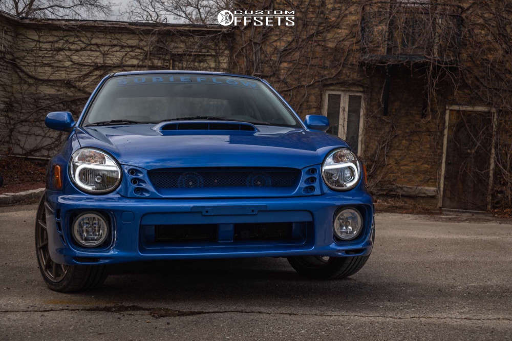 2002 Subaru WRX with 18x9 25 Sparco Assetto Gara and 225/40R18 Hankook ...