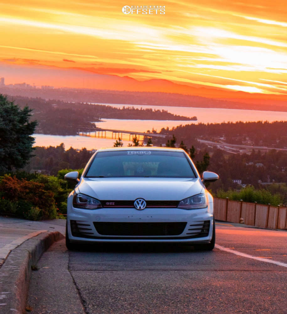 2017 Volkswagen GTI with 18x9 35 Enkei Rpf1 and 225/40R18 Nitto Neo Gen ...