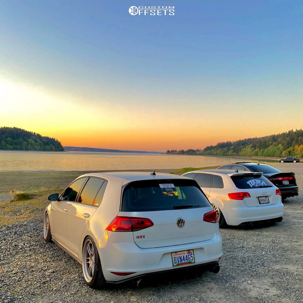 2017 Volkswagen GTI with 18x9 35 Enkei Rpf1 and 225/40R18 Nitto Neo Gen ...