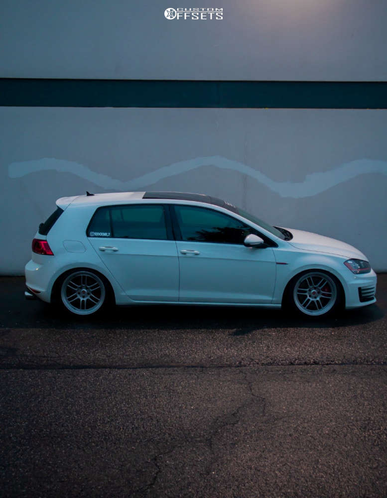 2017 Volkswagen GTI with 18x9 35 Enkei Rpf1 and 225/40R18 Nitto Neo Gen ...