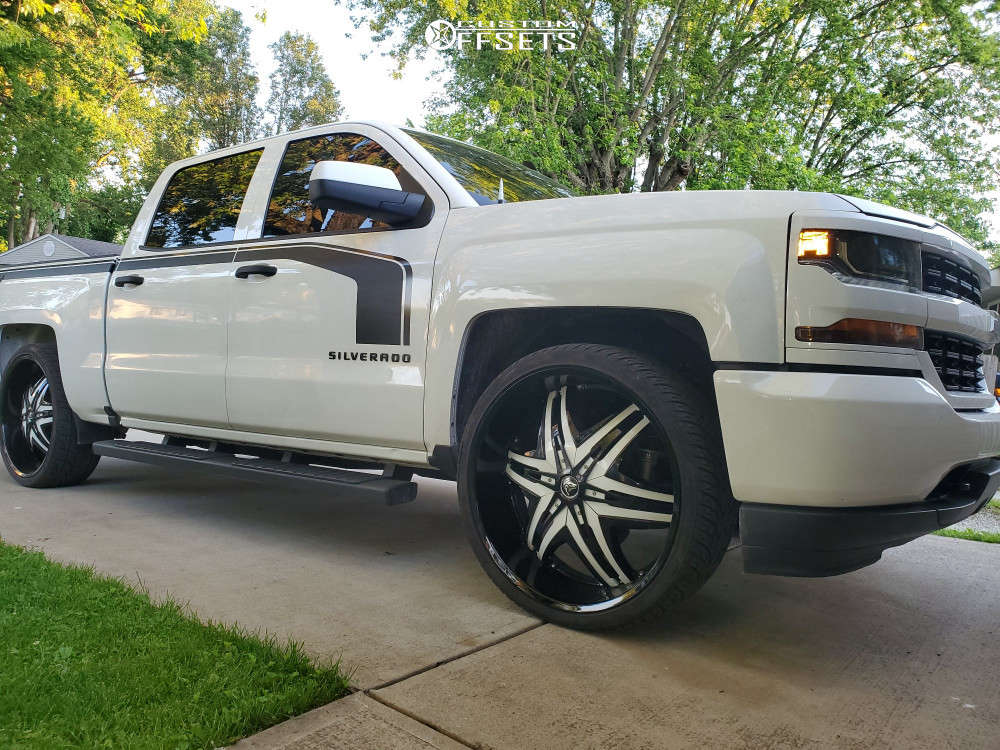 2018 Chevrolet Silverado 1500 with 26x10 30 Diablo Elite and 295/30R26 Lexani Lx-thirty and ...