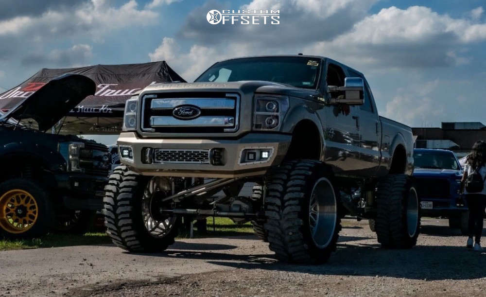2012 Ford F-250 Super Duty with 28x16 -116 Forgiato Fratello-t and 44/19.5R28 Super Swamper ...