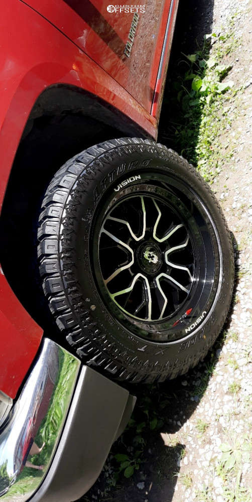 2004 Chevrolet Colorado with 18x9 -12 Vision Riot and 235/60R18 Atturo ...