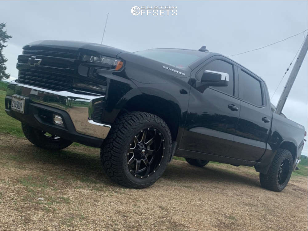2019 Chevrolet Silverado 1500 with 20x10 -21 Fuel Maverick and 33/12 ...