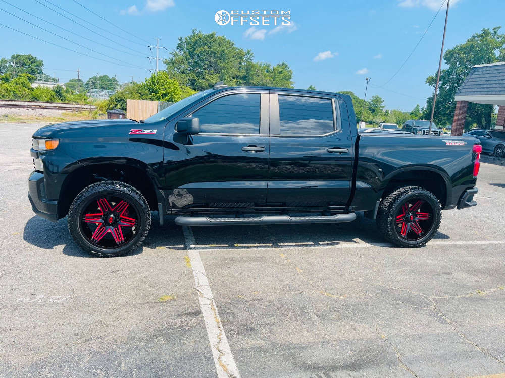 2019 Chevrolet Silverado 1500 with 22x10 -19 Vision Razor and 33/12 ...
