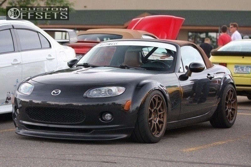 2006 Mazda MX-5 Miata with 17x9 40 Volk ZE40 and 235/40R17 Nitto NT05 ...