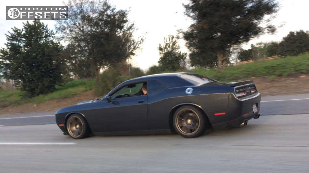 2016 Dodge Challenger with 19x10.5 22 Work Emotion Cr Kiwami and 265 ...