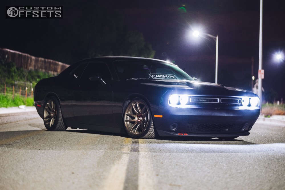 2016 Dodge Challenger with 19x10.5 22 Work Emotion Cr Kiwami and 265 ...