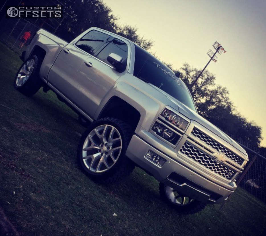 2015 Chevrolet Silverado 1500 with 24x10 31 OE Performance 169 and 35/ ...