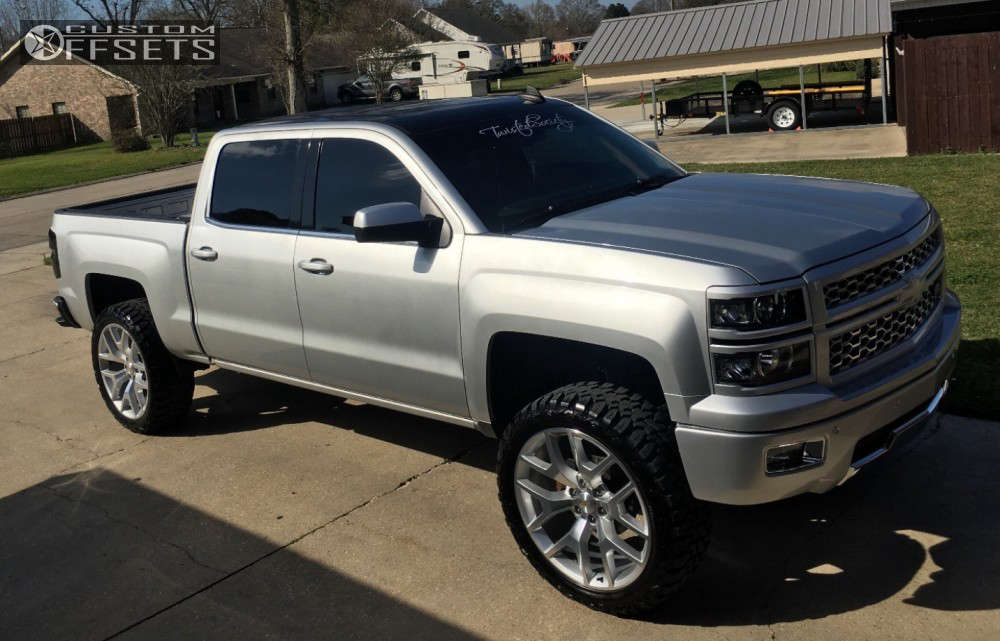 2015 Chevrolet Silverado 1500 with 24x10 31 OE Performance 169 and 35/ ...